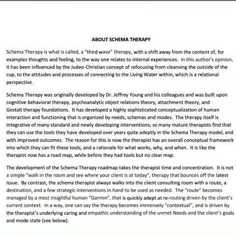 Schema Therapy - Connect-Talk